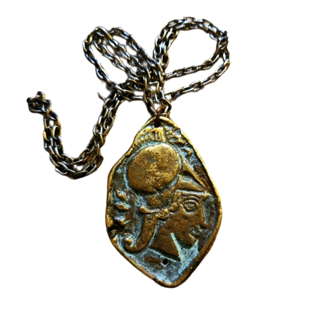 Vintage Greek Mythology Pegasus And Perseus Medallion… - Gem